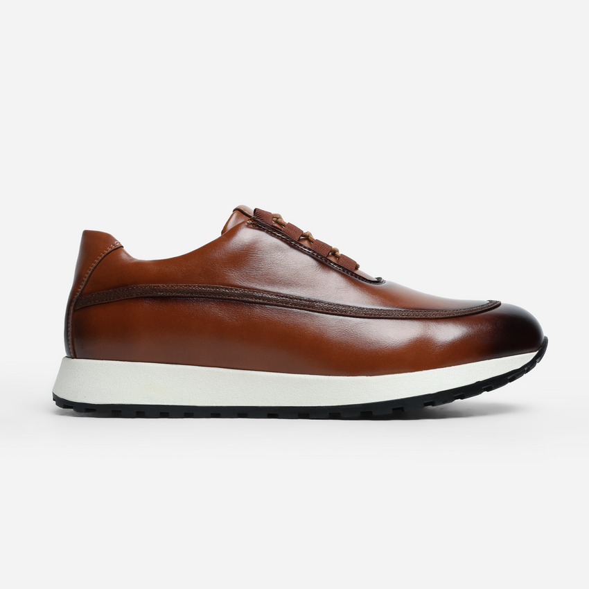 Zenith Hybrid Sneakers - Brown | Dress Shoe Look, Sneaker Comfort – Fadano